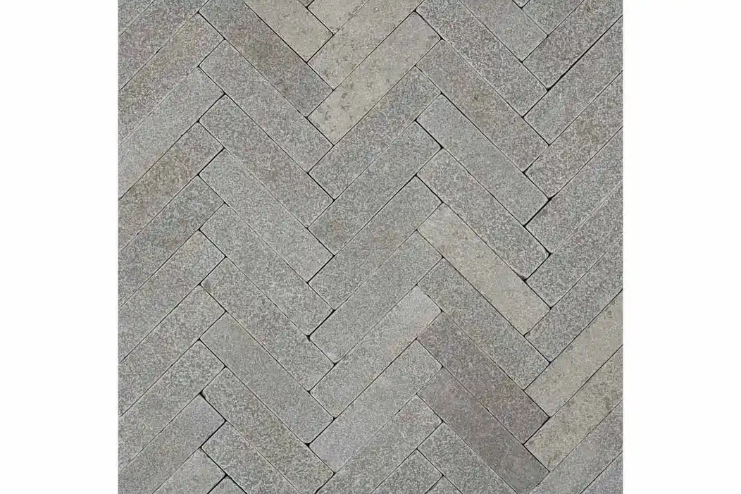 Antique Grey Limestone Brick Pavers | Cheshire Paving Stones