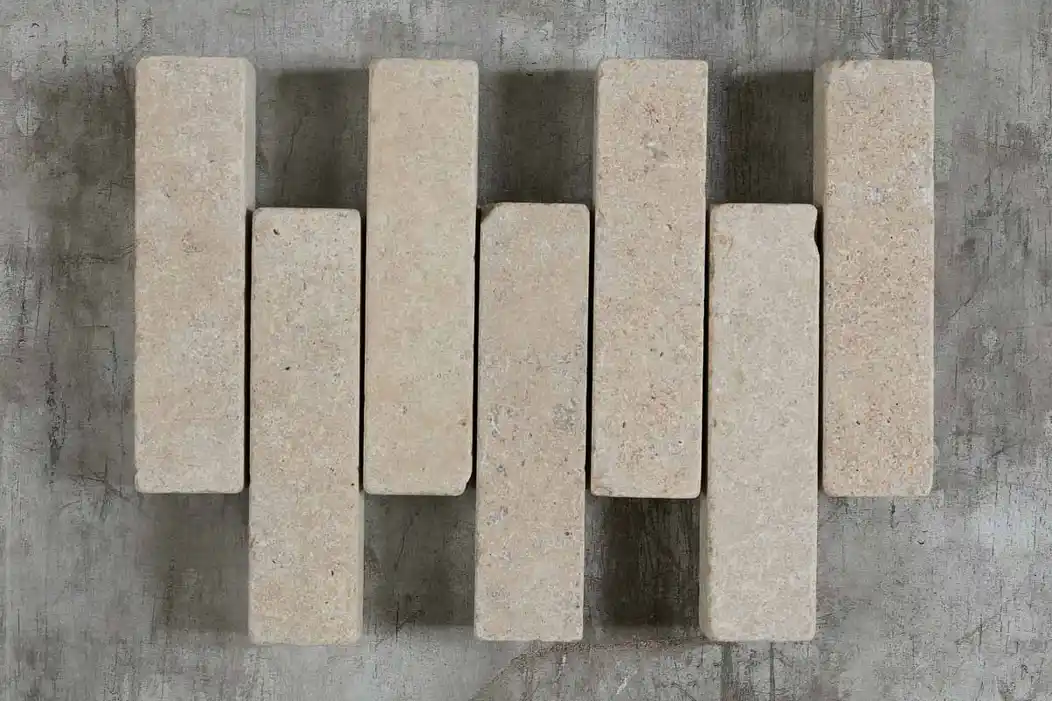 Egyptian Beige Limestone Brick Pavers | Cheshire Paving Stones