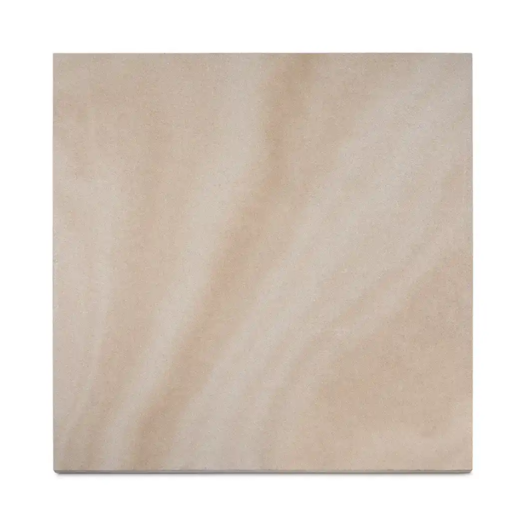 Light Buff Smooth Indian Sandstone Paving Slabs Patio Pack