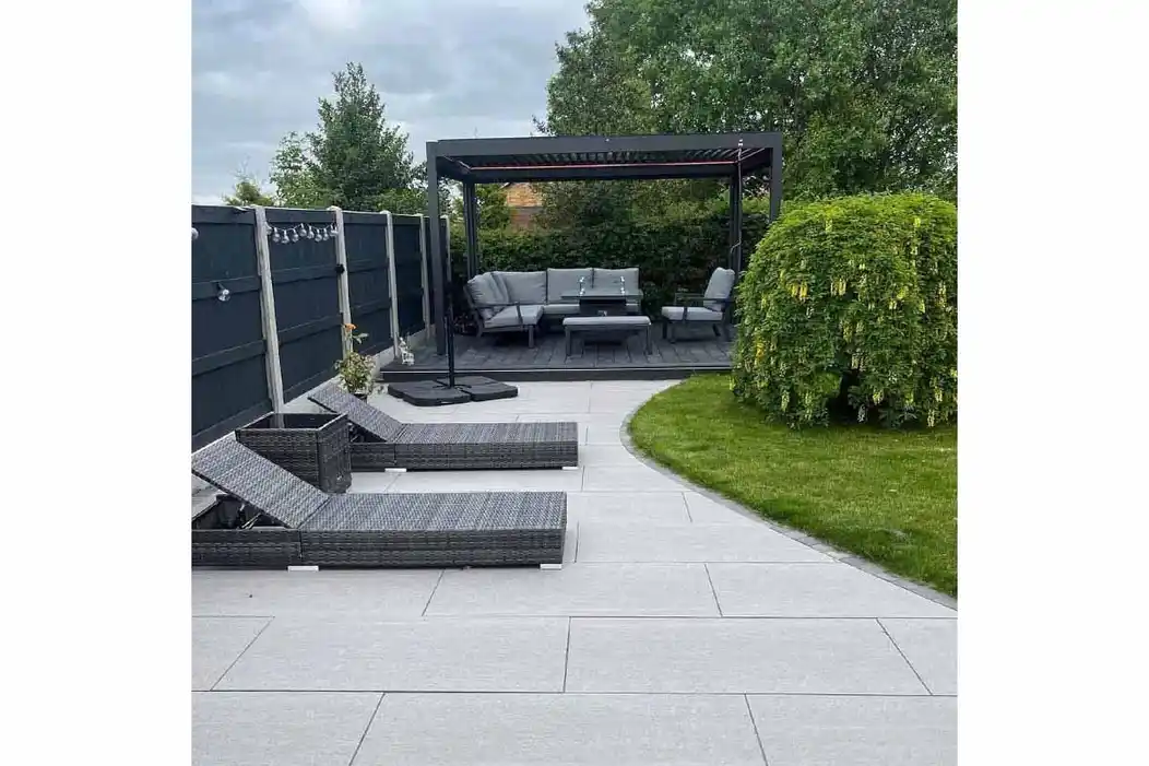 Overland Silver Porcelain Paving Slabs | Cheshire Paving Stones ...