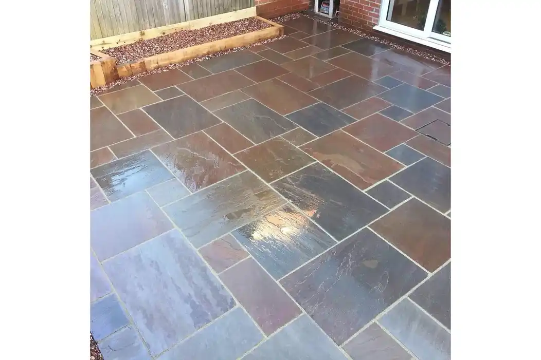 Raj Blend Indian Sandstone Paving 18-25mm Patio Pack | Cheshire Paving ...