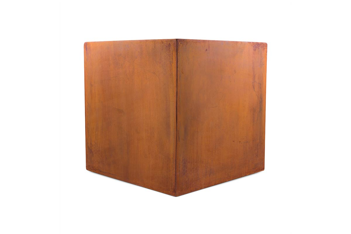500mm Cube Corten Steel Garden Planters | Cheshire Paving Stones