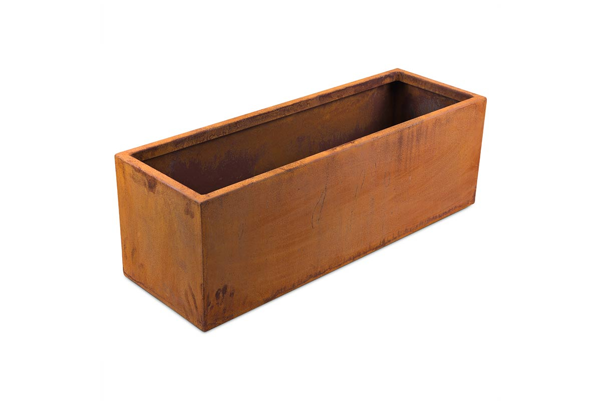 900mm Trough Corten Steel Garden Planters | Cheshire Paving Stones