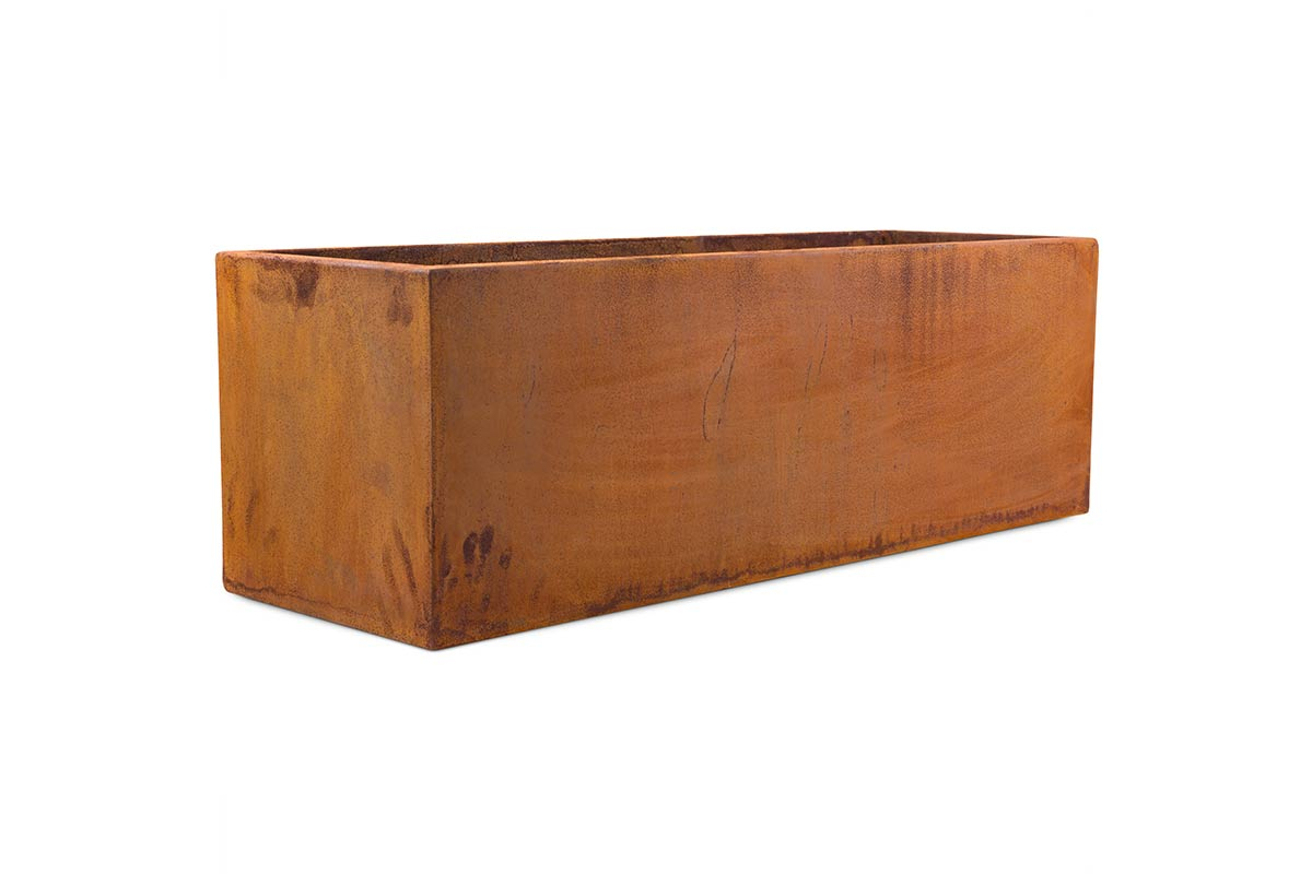 900mm Trough Corten Steel Garden Planters | Cheshire Paving Stones